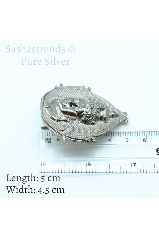 Silver Amman face- Amman face with hook - pure silver gift items- pooj ...